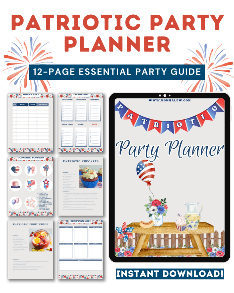 Printable Patriotic Party Planner for Easy Party Planning – shop ...